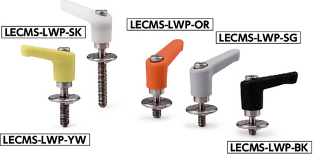 LECMS-LWP_Miniature Plastic Clamp Levers with Flat Washers for Slotted ...