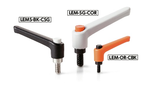 LEM-C_Plastic Clamp Lever, Male Screw - with Push Button|NBK | The ...