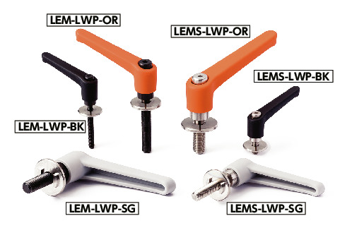 LEM-6-12-LWP20-SG_Plastic Clamp Levers with Flat Washers for Slotted ...