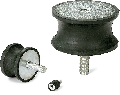 FGBE-40-30-33-M8-ES-40｜ゴムバンパ - ねじつき - くびれ形状（片側めねじ・片側おねじ） D 40｜NBK【鍋屋バイ ...